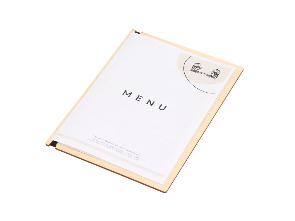 Drvena ploča za jelovnik A5 - breza | AtmoWood.hr