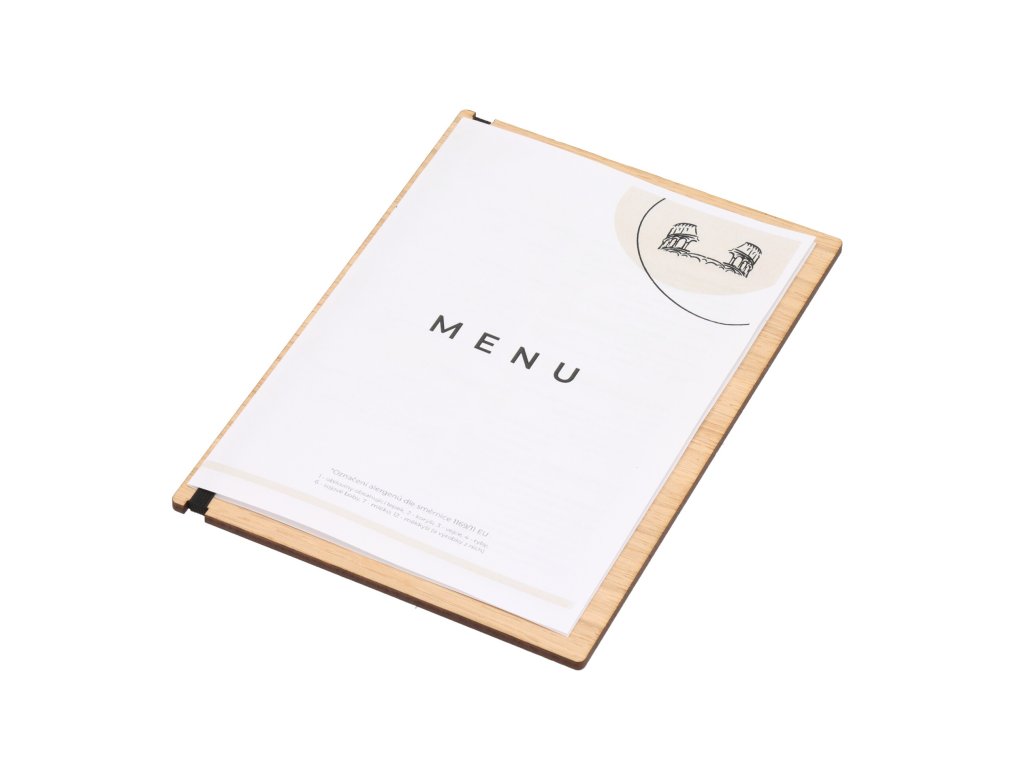 Drvena ploča za jelovnik A5 - hrast | AtmoWood.hr