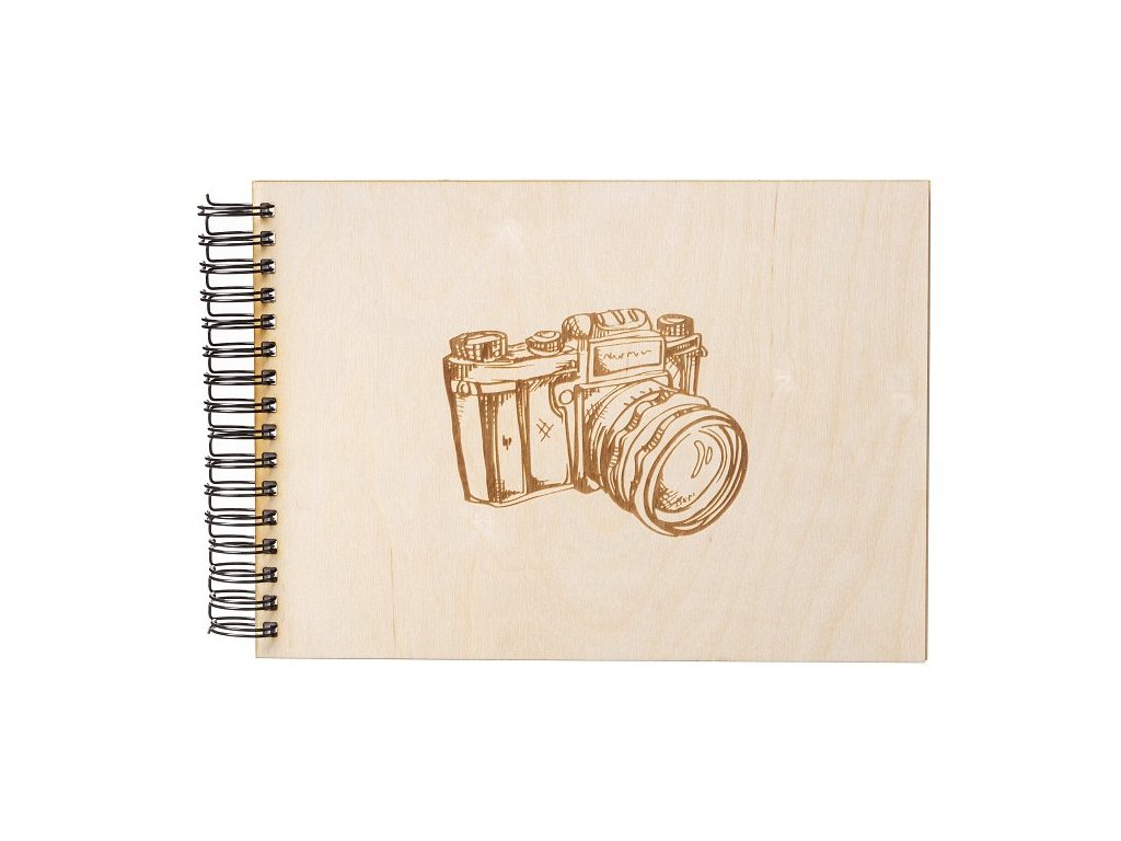 Drveni album za slike A4 - Fotoaparat | AtmoWood.hr