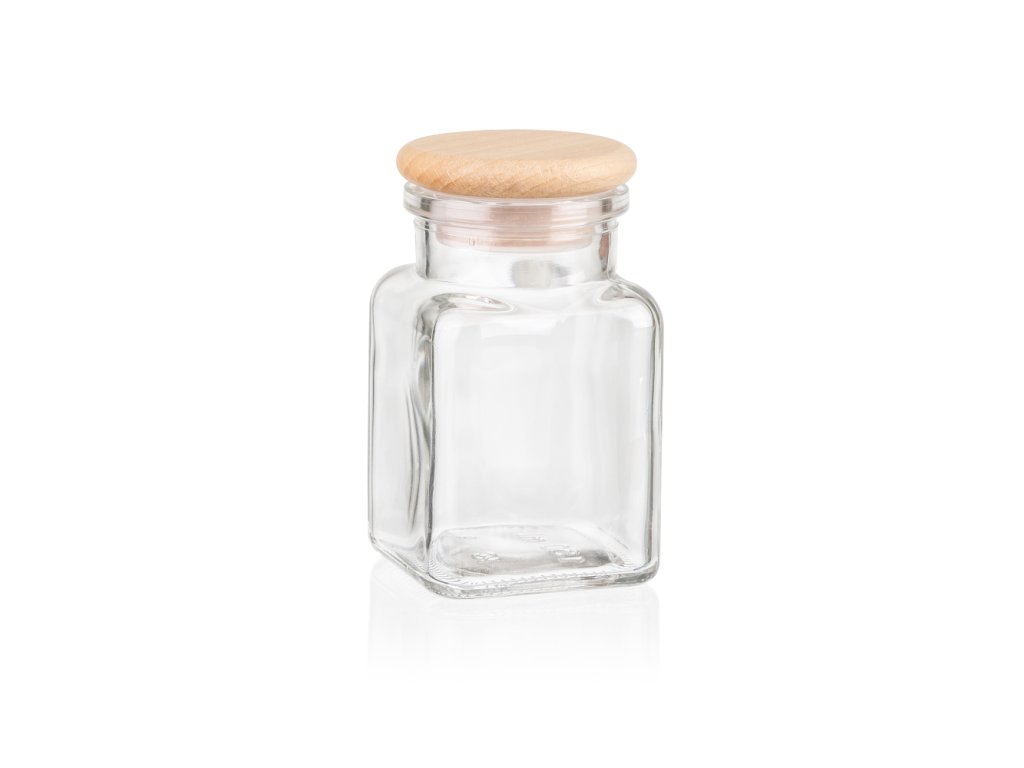 Staklena posuda za zacine - drvena 150 ml | AtmoWood.hr